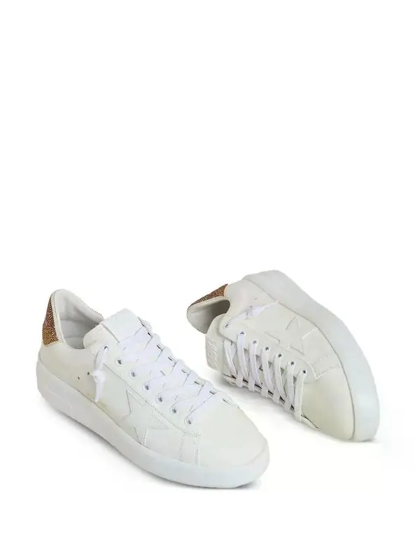 GOLDEN GOOSE Pure Star Embellished Leather Sneakers - White