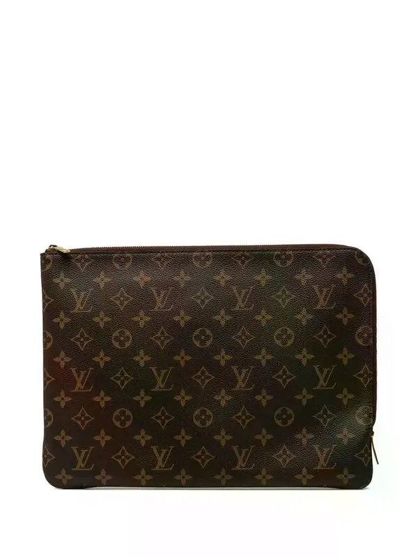 LOUIS VUITTON 2017 Monogram Etui Voyage Mm Clutch Bag - Brown