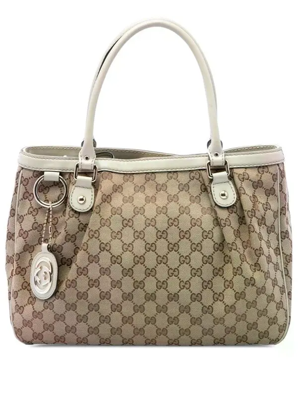 Gucci 2016-2026 Gg Canvas Sukey Tote Bag - White