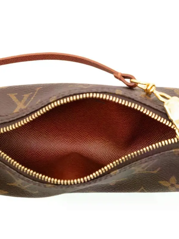 LOUIS VUITTON Monogram Papillon Pochette Handbag - Brown