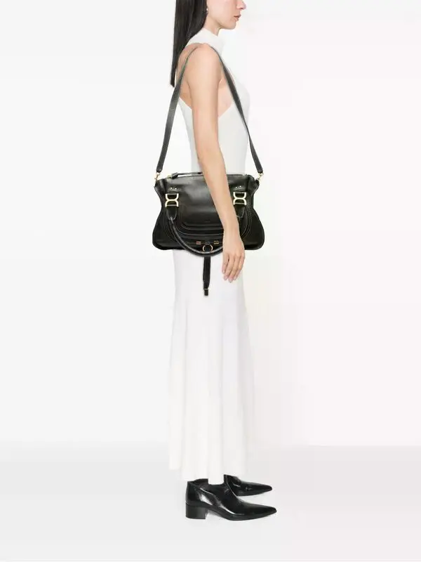Chloé 2011 Medium Leather Marcie Satchel - Black