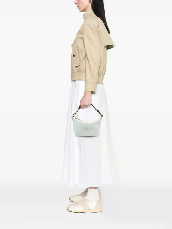 Miu Miu Cotton Gabardine Pouch Handbag - White