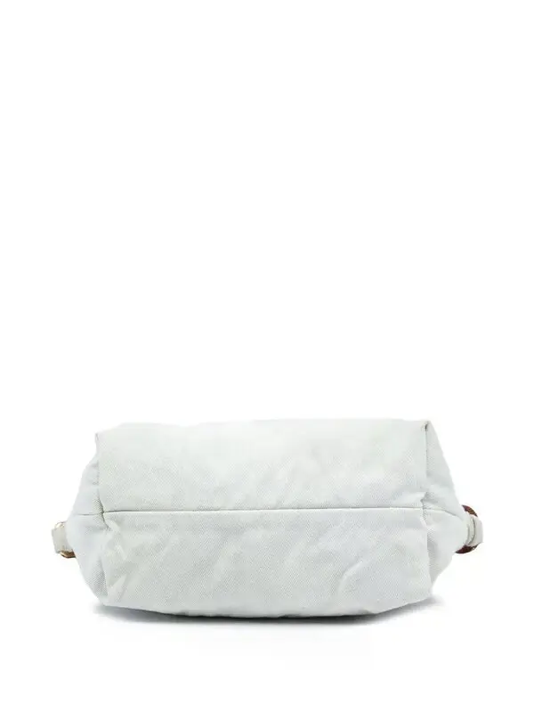 Miu Miu Cotton Gabardine Pouch Handbag - White