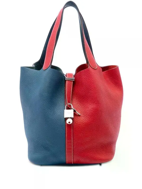 Hermès 2013 Bicolor Clemence Picotin Lock 26 Handbag - Blue