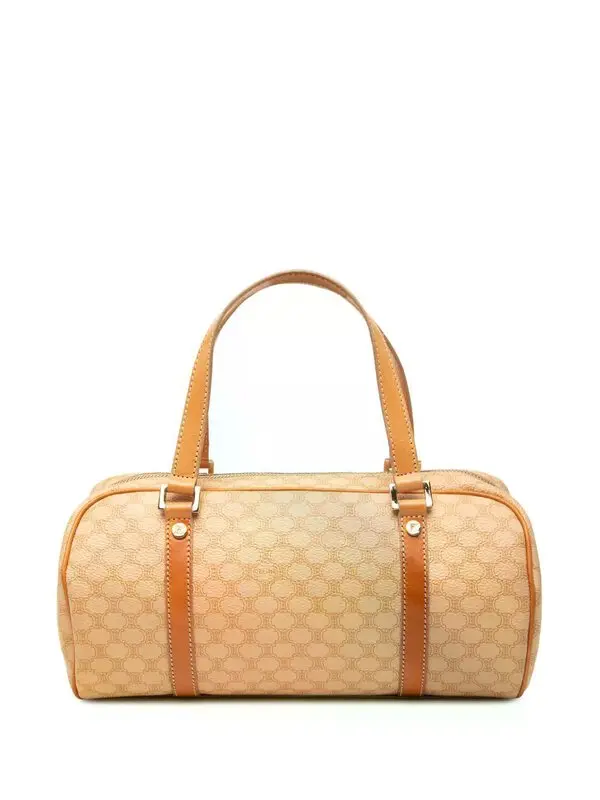 Celine 20th Century Macadam Coated Canvas Handbag - Neutrals