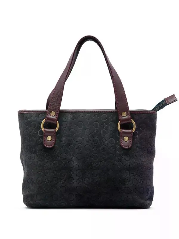 Celine 2000 C Macadam Suede Handbag - Grey