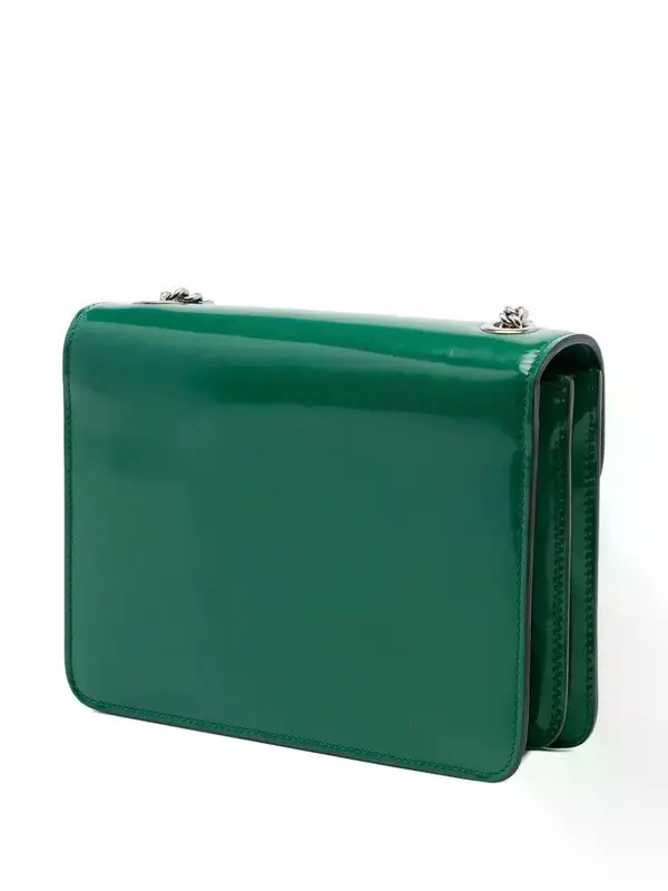 Gucci Patent Leather Small Interlocking G Crossbody Bag - Green