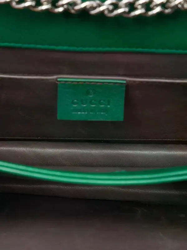 Gucci Patent Leather Small Interlocking G Crossbody Bag - Green
