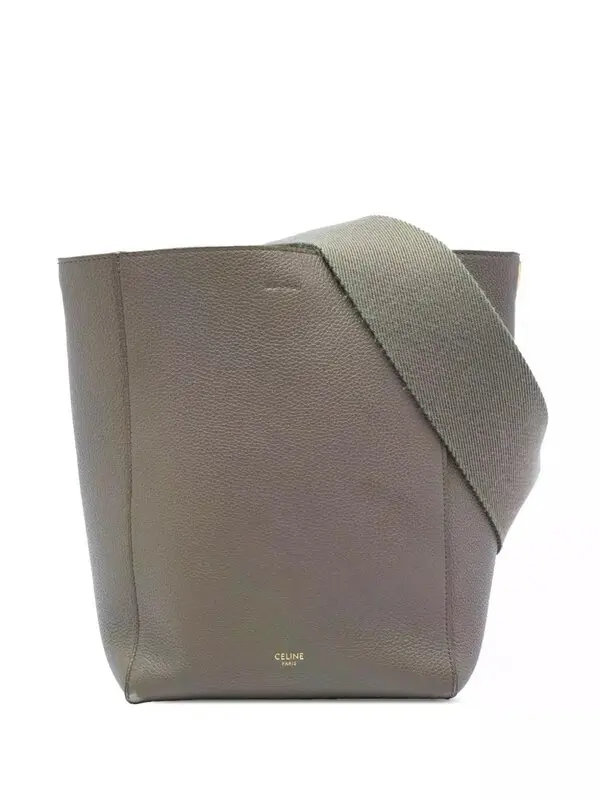 Celine 2010-2026 Small Soft Grained Calfskin Seau Sangle Bucket Bag - Grey