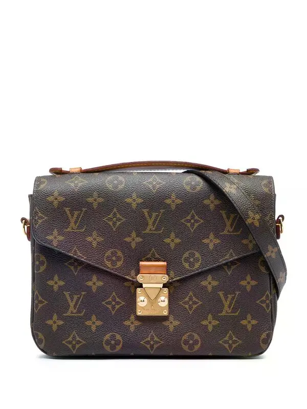 LOUIS VUITTON 2015 Monogram Pochette Metis Satchel - Brown