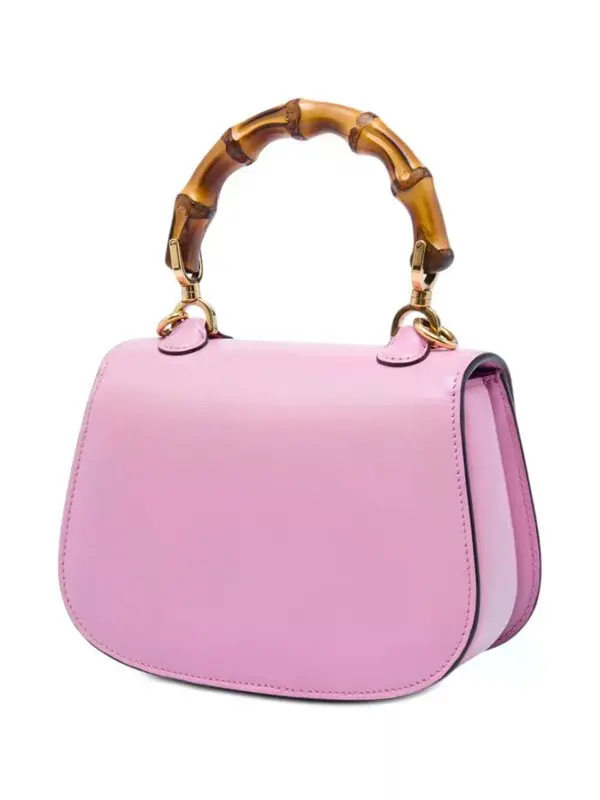 Gucci 1947 Bamboo Top Handle Bag Satchel - Pink