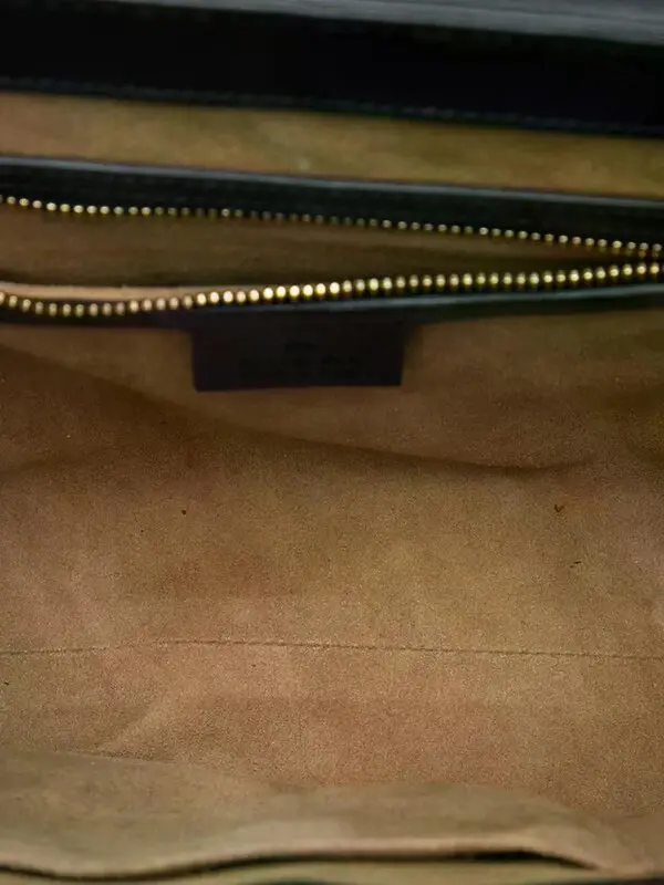 Gucci Gg Supreme Padlock Satchel - Neutrals