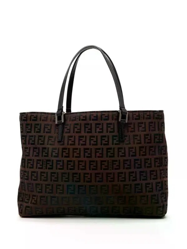 Fendi 2000-2010 Zucchino Canvas Tote Bag - Brown
