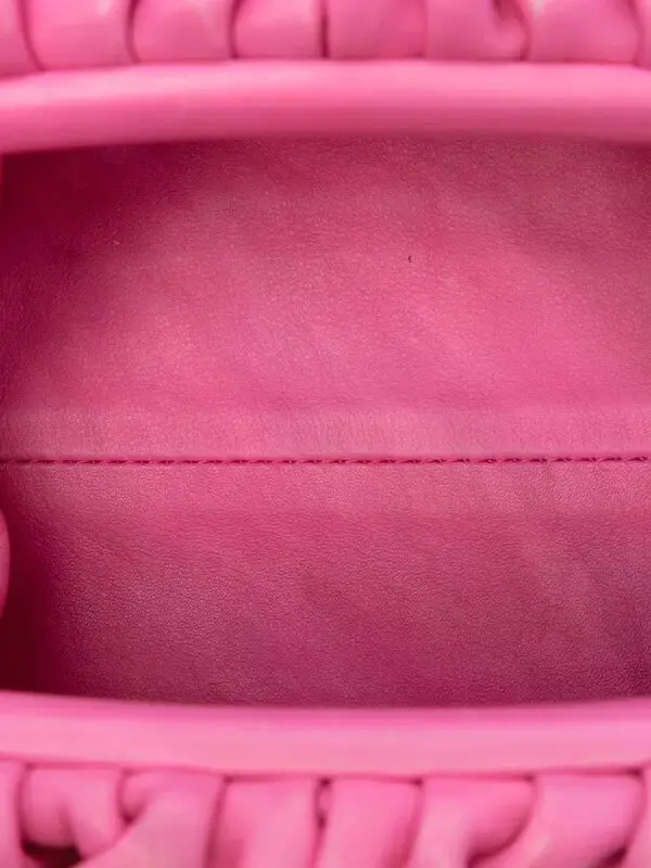 Bottega Veneta Lambskin The Mini Pouch Crossbody Bag - Pink