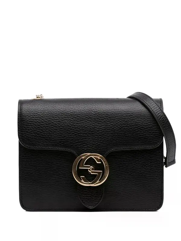 Gucci 2016-2026 Small Dollar Calfskin Interlocking G Crossbody Bag - Black