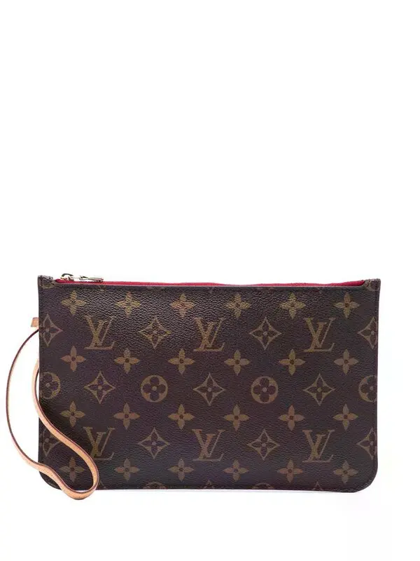 LOUIS VUITTON 2014 Monogram Neverfull Mm Pouch - Brown