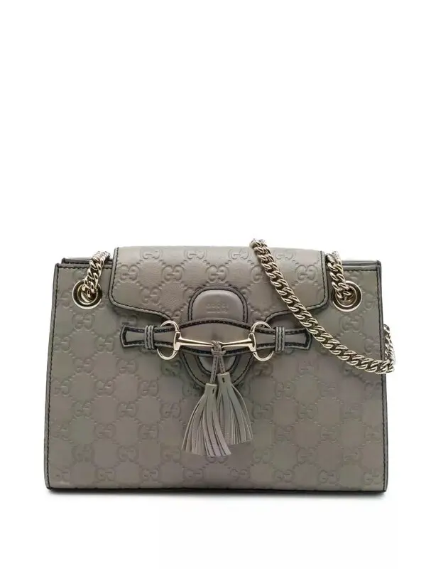Gucci 2016-2026 Small Guccissima Emily Shoulder Bag - Grey