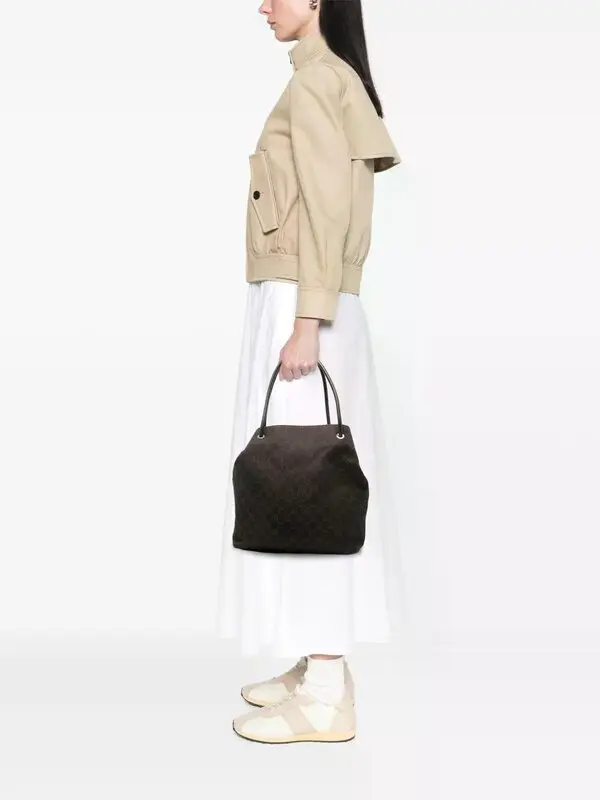 Gucci 2000-2015 Gg Denim Gifford Tote Bag - Brown