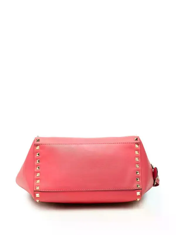 Valentino Garavani Small Leather Rockstud Trapeze Satchel