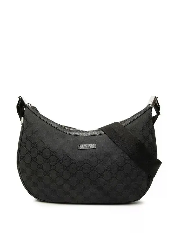 Gucci 2000-2015 Gg Canvas Crossbody Bag - Black