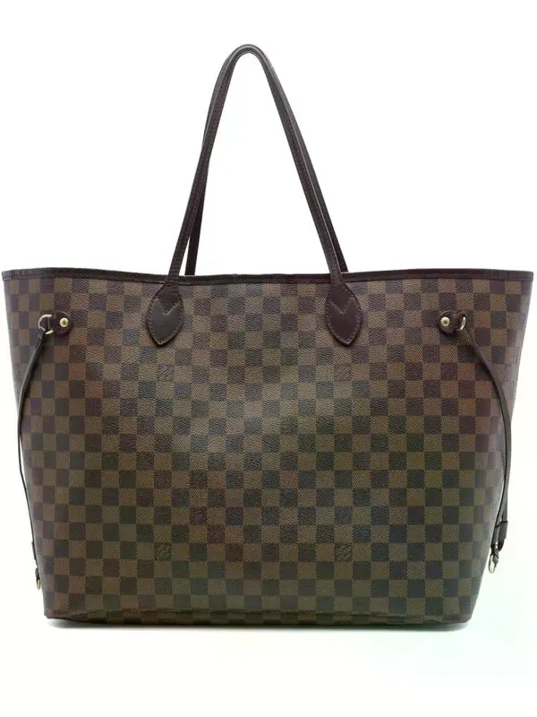 LOUIS VUITTON 2016 Damier Ebene Neverfull Gm Tote Bag - Brown