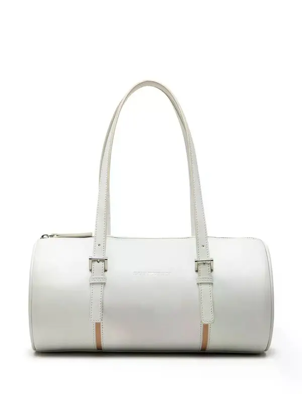 Burberry 2000-2017 Leather Barrel Shoulder Bag - White
