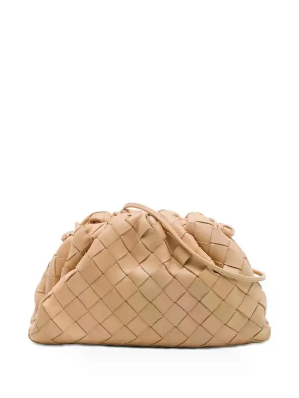 Bottega Veneta 2012-2026 Nappa Intrecciato The Mini Pouch Crossbody Bag - Brown