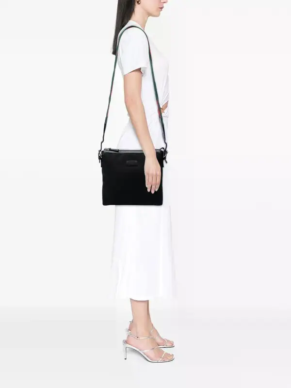 Gucci 2016-2026 Techno Canvas Web Messenger Bag Crossbody Bag - Black