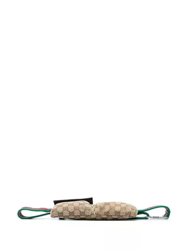 Gucci Gg Canvas Web Double Pocket Belt Bag
