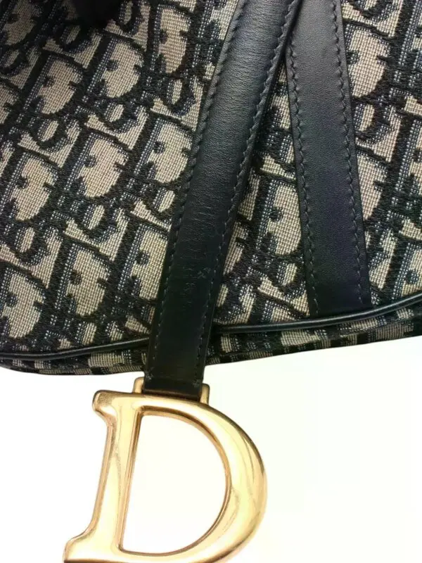 Dior Oblique Canvas Saddle Bag Shoulder Bag
