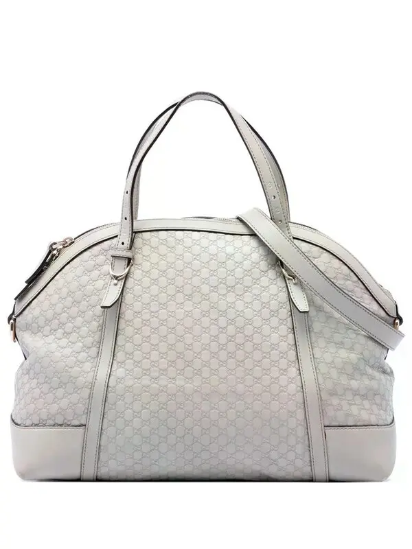 Gucci 2016-2026 Large Microguccissima Nice Dome Satchel - White