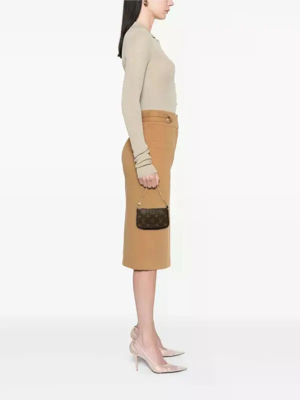 LOUIS VUITTON 2008 Monogram Mini Pochette Accessoires Handbag - Brown