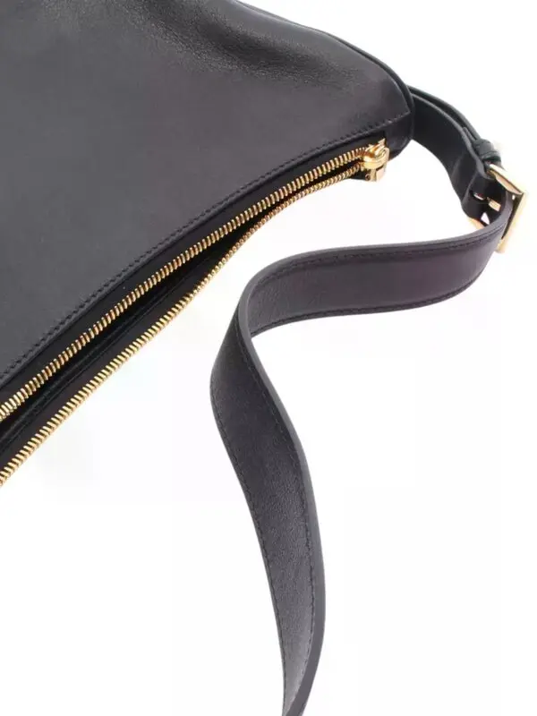 Prada Large Calfskin Demi Lune Shoulder Bag - Black