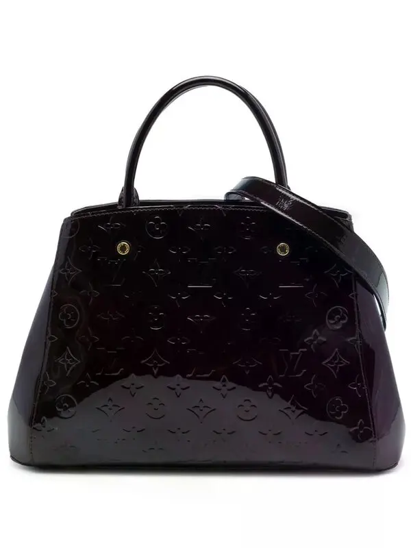 LOUIS VUITTON 2015 Monogram Vernis Montaigne Mm Satchel - Purple