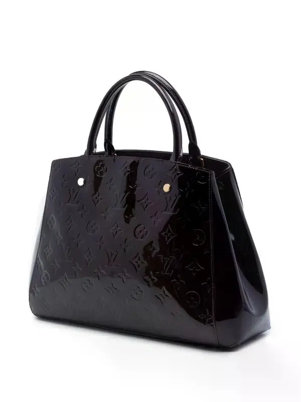 LOUIS VUITTON Monogram Vernis Montaigne Mm Satchel - Purple