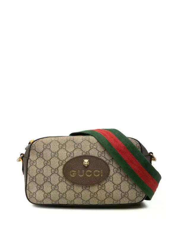 Gucci 2000-2015 Gg Supreme Web Neo Vintage Crossbody Bag - Neutrals