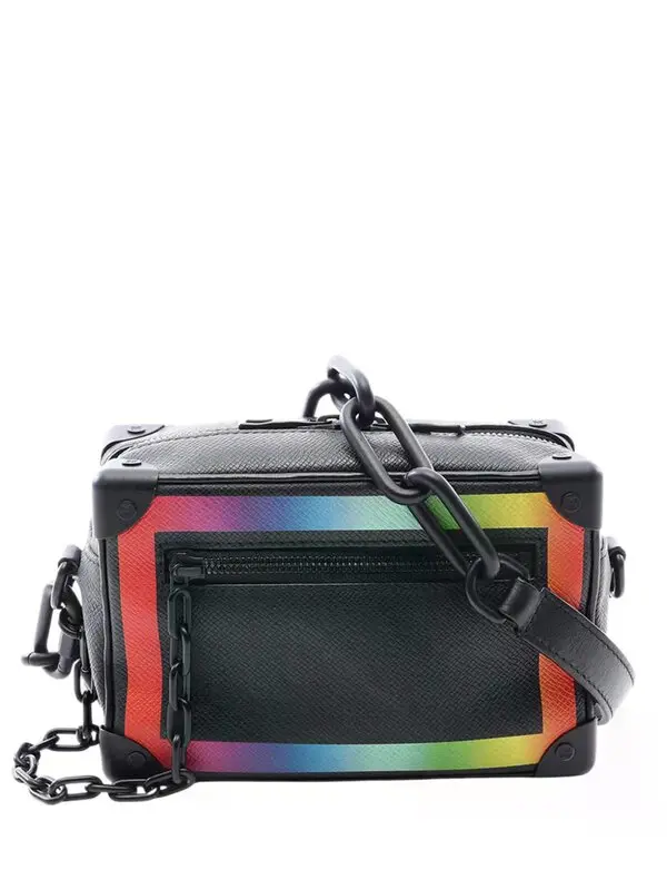 LOUIS VUITTON 2019-2026 Taiga Rainbow Soft Trunk Crossbody Bag - Black