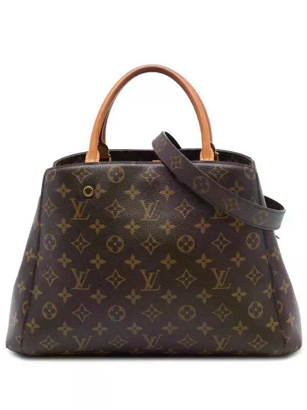 LOUIS VUITTON 2017 Monogram Montaigne Mm Satchel - Brown