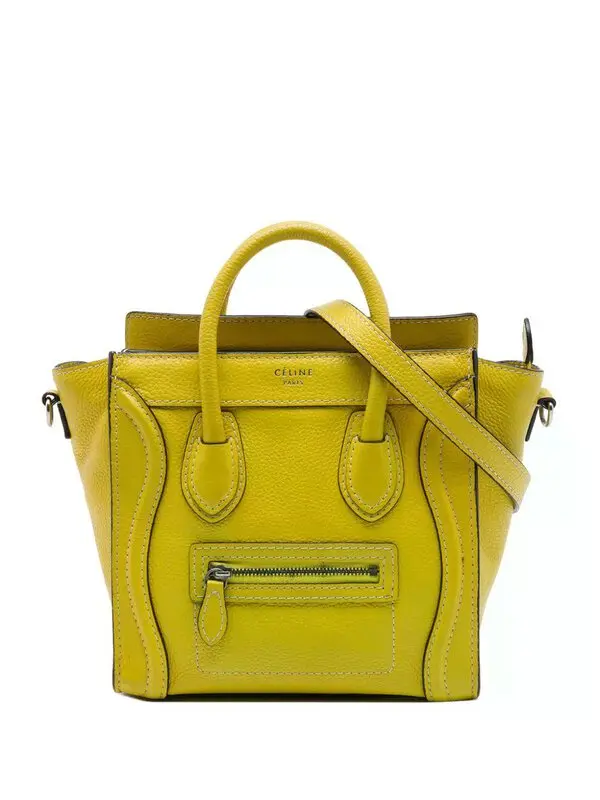 Celine 2013 Nano Grained Calfskin Luggage Tote Satchel - Yellow