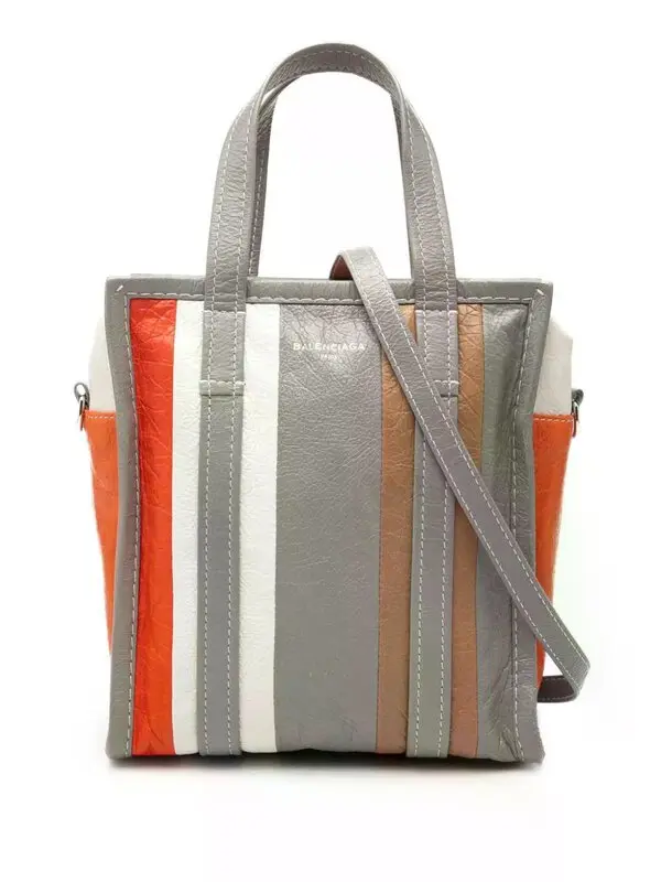 Balenciaga 2017 Lambskin Bazar Shopper Xs Satchel - Grey