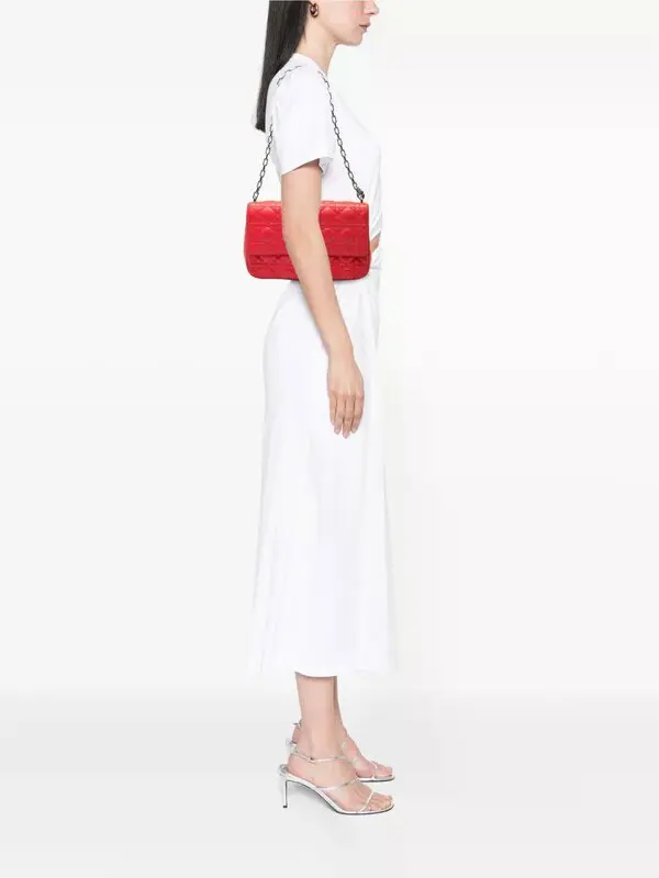 Dior 2011 Medium Lambskin Cannage Miss Flap Shoulder Bag - Orange