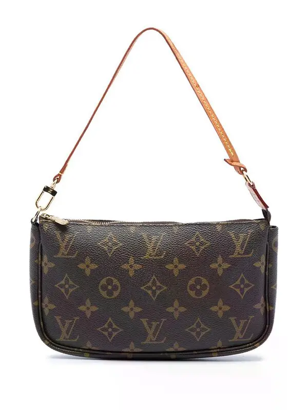 LOUIS VUITTON 1997 Monogram Pochette Accessoires Shoulder Bag - Brown