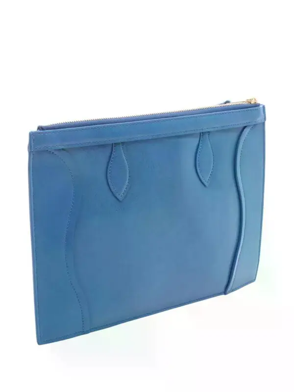 Celine Medium Glossy Calfskin Pouch Clutch Bag