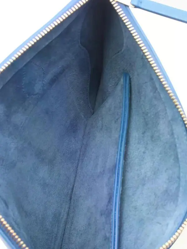 Celine Medium Glossy Calfskin Pouch Clutch Bag