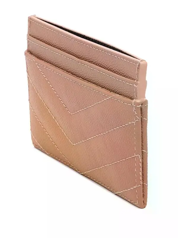 Saint Laurent 2023 Chevron Grain De Poudre Cassandre Card Holder