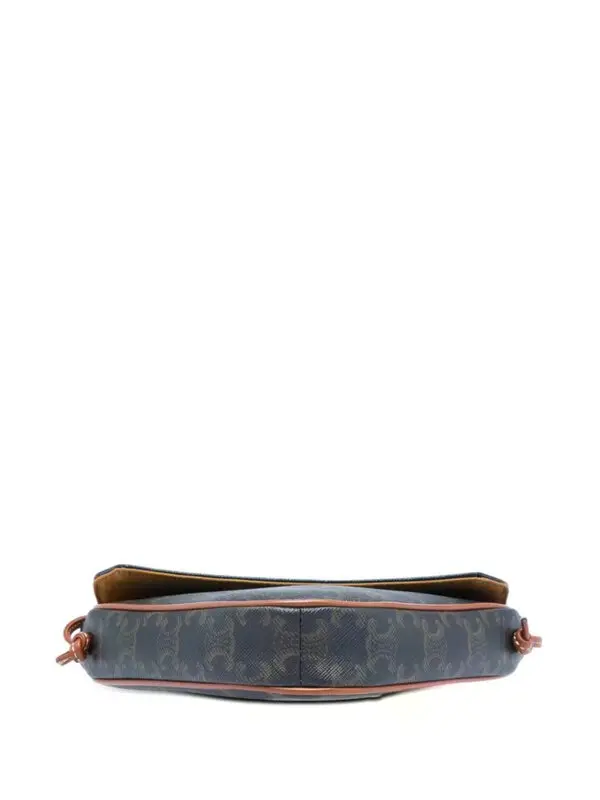 Celine Triomphe Coated Canvas Logo Triangle Crossbody Bag - Brown
