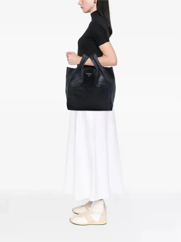Prada Crinkled Nappa Tote Bag