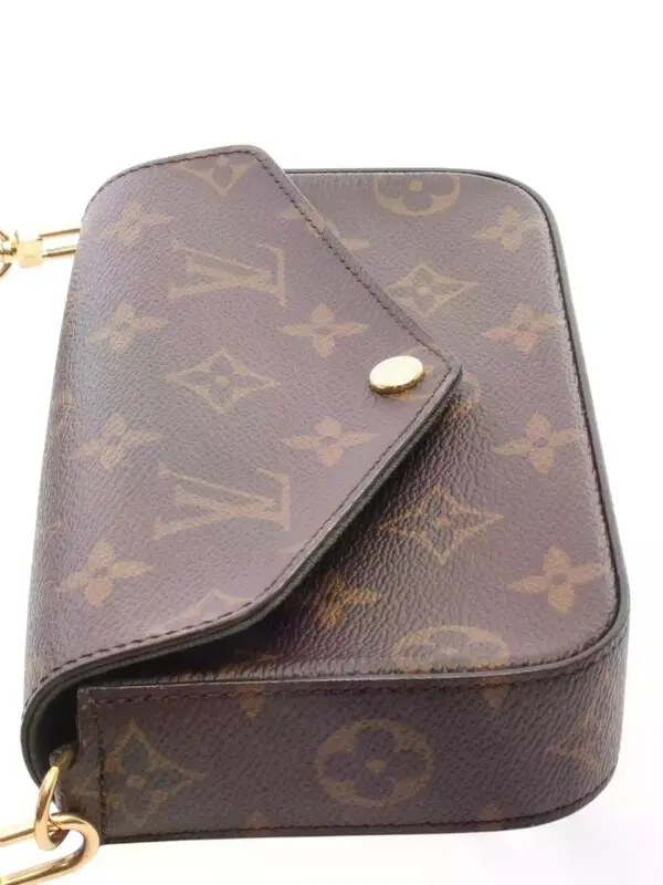 LOUIS VUITTON Monogram Felicie Strap And Go Crossbody Bag - Brown