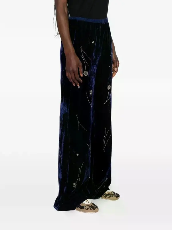 FORTE_FORTE Crystal Embellished Palazzo Pants