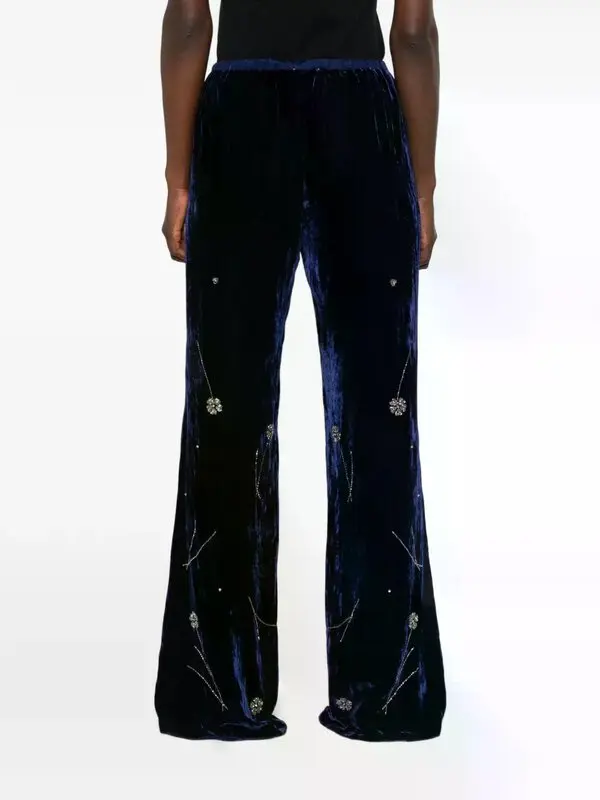 FORTE_FORTE Crystal Embellished Palazzo Pants